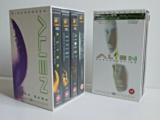 ALIEN SAGA (1,2,3) & Alien Resurrection Widescreen VHS Box Sets ...