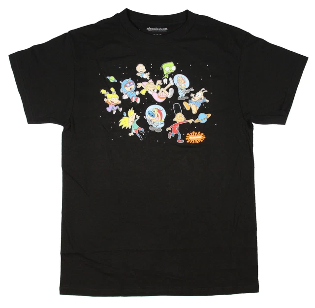 NICKELODEON MEN S CLASSIC 90s Cartoon Characters In Space Adult T Shirt NICKELODEON MEN S CLASSIC 90s Cartoon Characters In Space Adult T Shirt