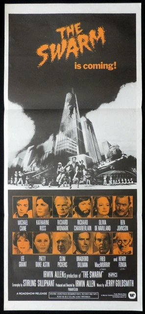THE SWARM ORIGINAL Daybill Movie Poster Michael Caine Katharine Ross ...