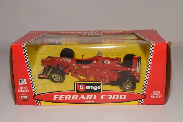 V 1:24 BBURAGO Burago Ferrari F300 F 300 F1 Racing Car 1998 Mint Boxed ...