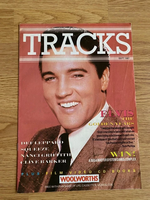 ELVIS PRESLEY TRACKS Magazine Sept 1987 Elvis Colour Cover Uk £6.95 ...