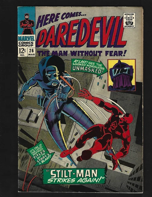 DAREDEVIL #26 VF- Marauder masqué Colan Échasse Révélée-Homme Leap ...