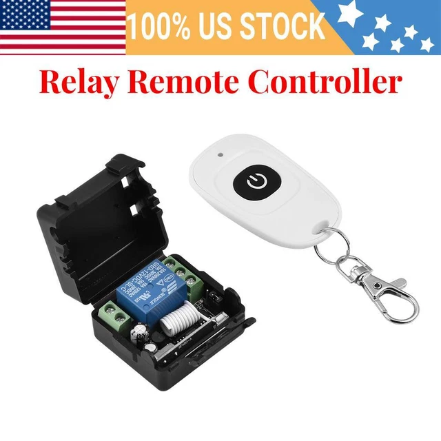 DC12V RELAY MODULE Receiver RF Transmitter Wireless Remote Control ...