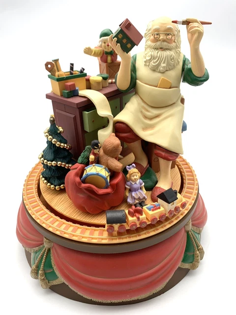 CHRISTMAS SANTAS BEST Animated Music Box Santa Claus Is Coming Town ...