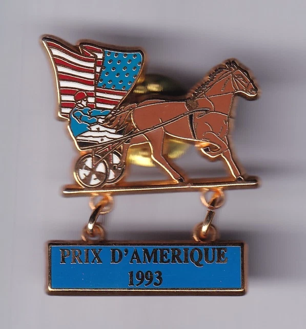 RARE PINS PIN'S .. Sport Cheval Horse Hippisme Trot Prix Amerique 93 ...