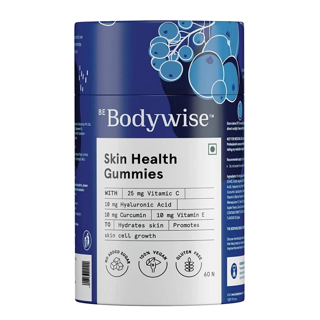 BODYWISE SKIN GUMMIES with Hyaluronic Acid, Vitamin C, Vitamin E ...