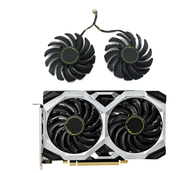 PAIR FANS GPU Cooler Fan For MSI GeForce GTX 1660 1660Ti SUPER ...
