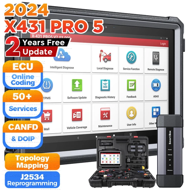 LAUNCH X431 PRO 5 Valise Appareil diagnostics OBD Programmation/Codage ...