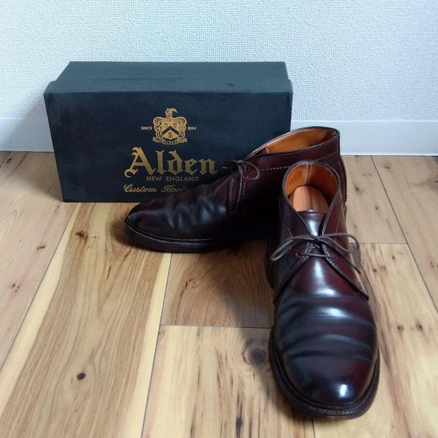 ALDEN SHOES SHELL Cordovan1357 Chukka Boots Burgundy Color 8 US 8 B/D ...