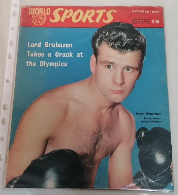 RIVISTA - WORLD Sports Magazine ottobre 1957 Peter Waterman Boxer ...