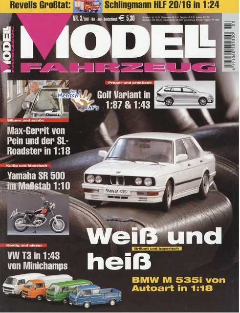 MODELL FAHRZEUG 2007 3/07 Magazin Yamaha SR 500 Audi R8 A5 MB Trac BMW M 535i EUR 7,95 - PicClick DE