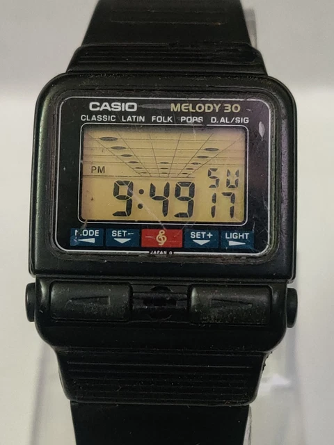 CASIO MELODY 30 Watch Vintage Casio Watch M30 Musical Watch Rare Casio ...