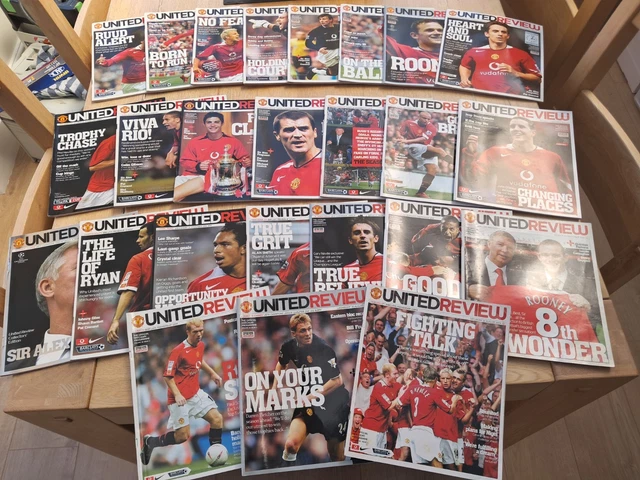 MANCHESTER UNITED 25 Out Of 29 Home Programme Set From The 2004/05 ...