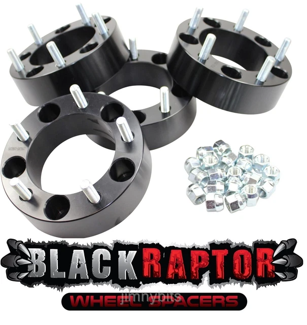 BLACK RAPTOR 50MM Aluminium Land Rover Defender Wheel Spacers 90 110 £ ...