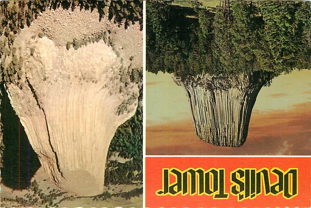 POSTCARD 2 VIEWS of Devils Tower Yellowstone National Park Wyoming, WY ...