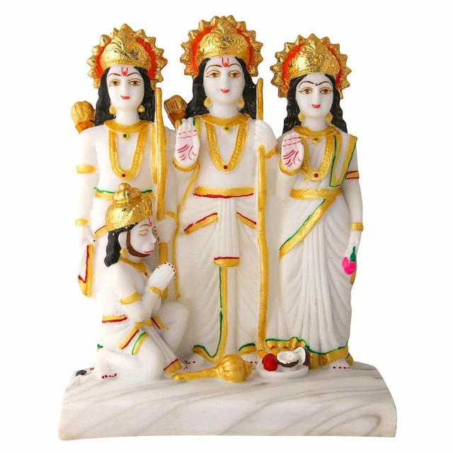 RAM DARBAR HINDU God Ram Laxman Sita Hanuman 8.5 Inches Idol Figurine ...