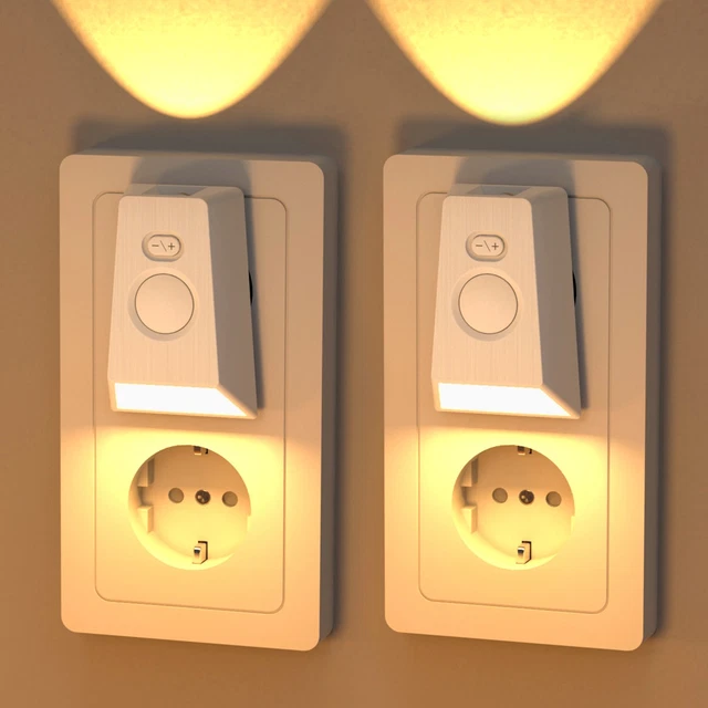 LED MOTION SENSOR Light EU Plug in Wireless PIR Wall Cabinet Stair ...