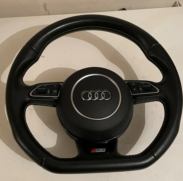 VOLANT MULTIFONCTION MÉPLAT Audi A3/S3/RS3 8V avec airbag sans palettes ...