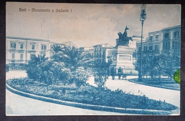 CARTOLINA ANTICA-BARI-MONUMENTO A Umberto I-Bella !!!-Inizio 900 EUR 14 ...
