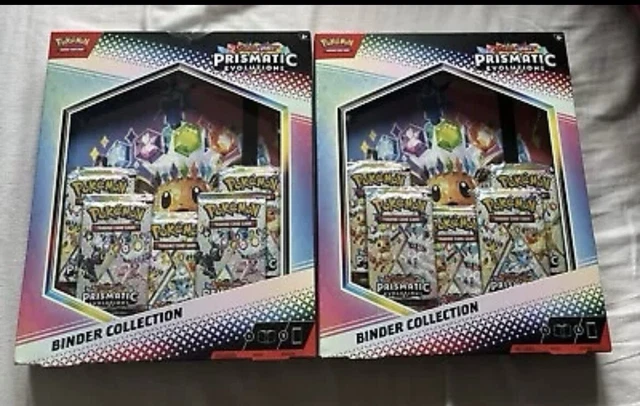(2 BOXES) POKÉMON TCG Prismatic Evolutions Binder Collection BRAND NEW ...