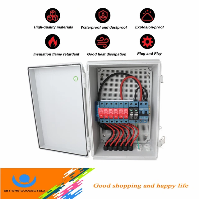 6 STRING PV Combiner Box Ip65 Waterproof Solar Combiner Box With ...
