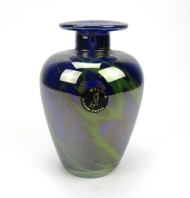 MTARFA GLAS VASE Malta Handarbeit Maltese Art Glass Handmade Blumenvase ...