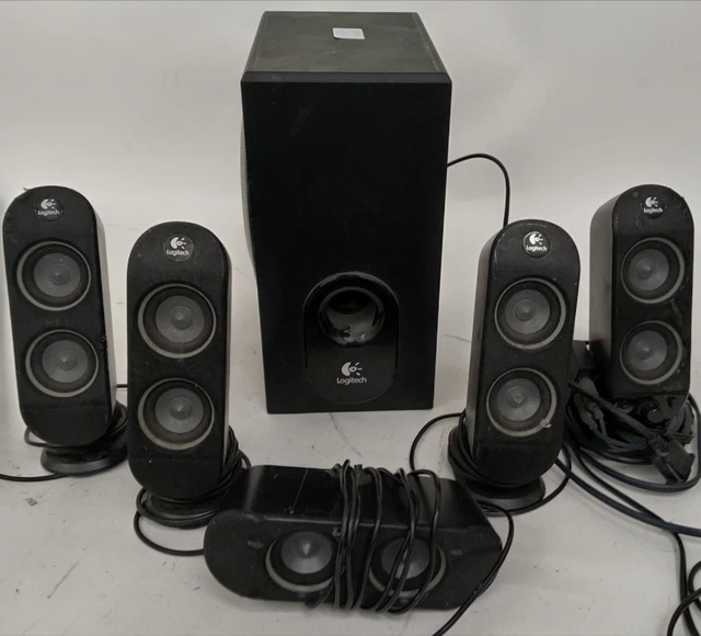 LOGITECH X530 SOUND System Amplifier & Surround Speakers Black ...
