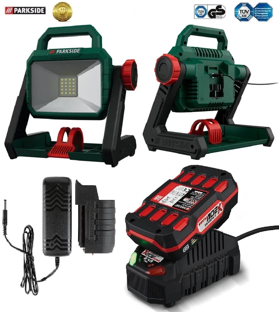 PARKSIDE CORDLESS LED Spotlight 20V PLSA 20-Li A1 Work Light + Battery ...