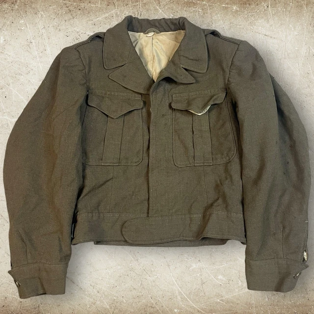 VINTAGE 1944 WW2 US Army Olive Green Wool Ike Field Jacket Mens 34R ...
