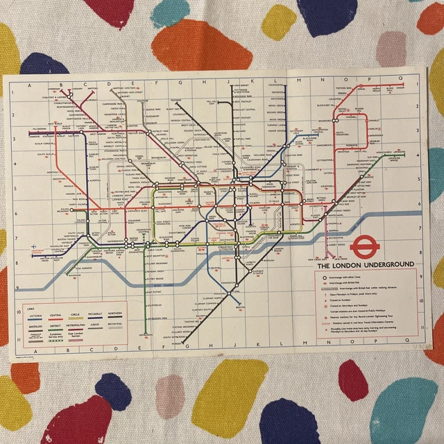 LONDON TUBE DIAGRAM Of Lines Underground London Transport - issue No.1 ...