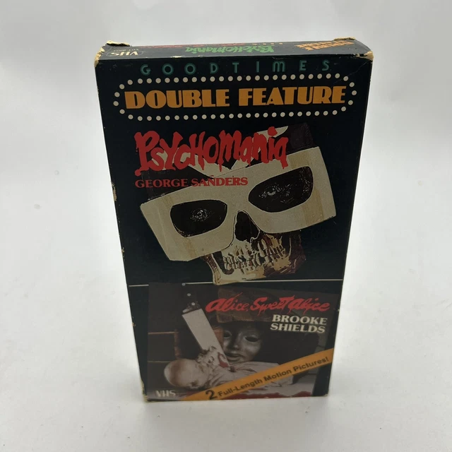 DOUBLE FEATURE PSYCHOMANIA & Alice Sweet Alice (VHS, 1986) Goodtimes ...