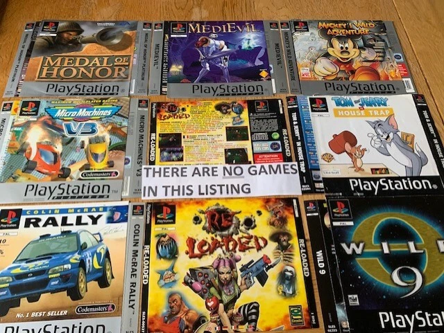 PLAYSTATION 1- FRONT & Rear Box Art Inserts - NO GAME - Free Postage £4 ...