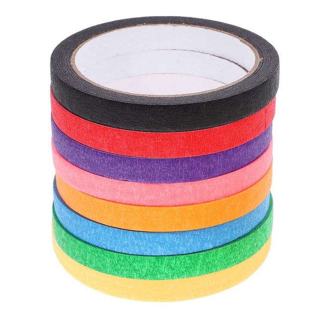 8 ROLLS MASKING Tapes Painters Tape Colored Masking Tape Diy Craft Tape ...