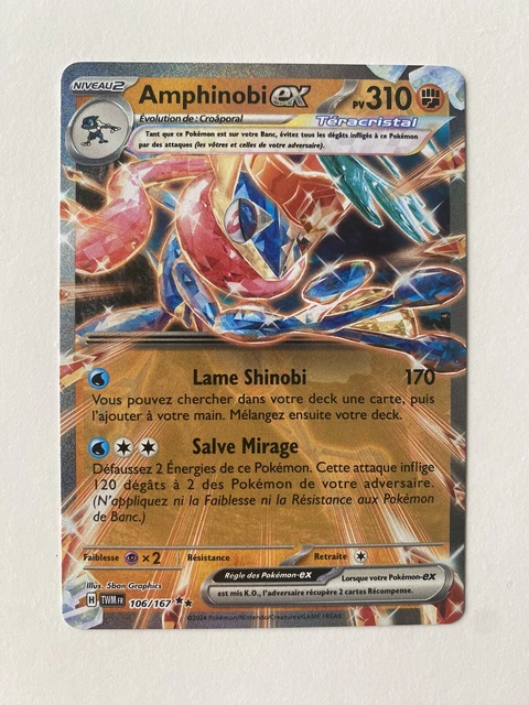 CARTE POKÉMON AMPHINOBI EX 106/167 EV06 Mascarade Crépusculaire Fr Neuf ...