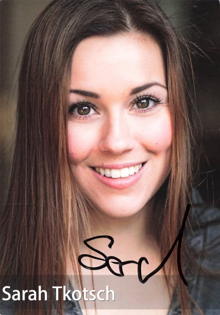 SARAH TKOTSCH, AUTOGRAPHE original, ancienne carte autographe, entre ...