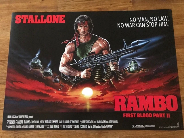 3 POSTERS RAMBO First Blood, 2 and 3 Sylvester Stallone 420mm x 594mm ...
