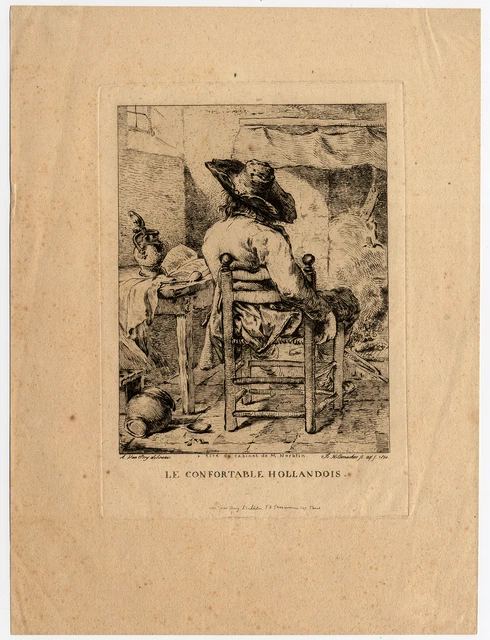 ANTIQUE MASTER PRINT-INTERIOR-COMFORT-DUTCH-KITCHEN-HILLEMACHER-VAN ...