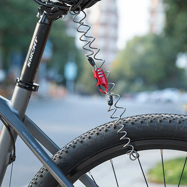 ANTI-THEFT BIKE LOCKS Ultralight Flexible Password Cycling Moto Helmet ...