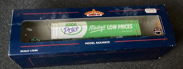 BACHMANN 37-303 TWIN Pack Intermodal Bogie Wagons & 45' ASDA Containers ...