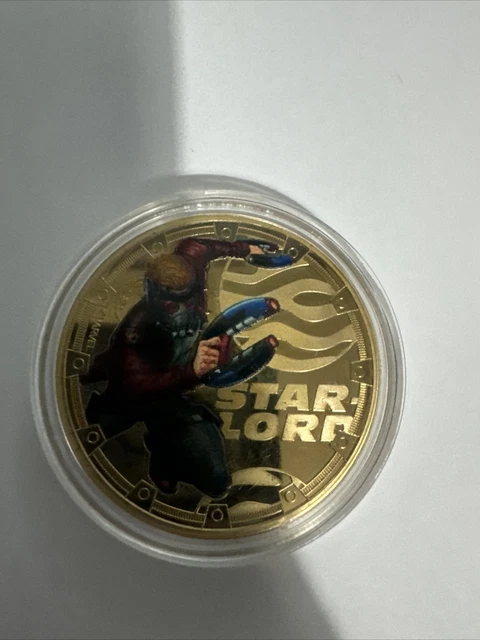 DISNEY/PIXAR GUARDIANS OF The Galaxy 24K Gold Plated Proof-Like Coin £ ...