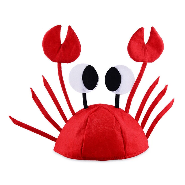 RED CRAB HAT Cancer Hat Fish Costume for Crab Cosplay Carnival Party ly ...