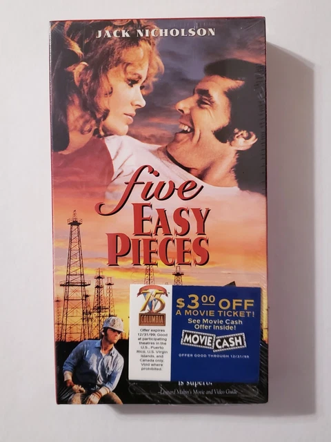 FIVE EASY PIECES (VHS) 1970 VHS Jack Nicholson Karen Black New Unopened ...