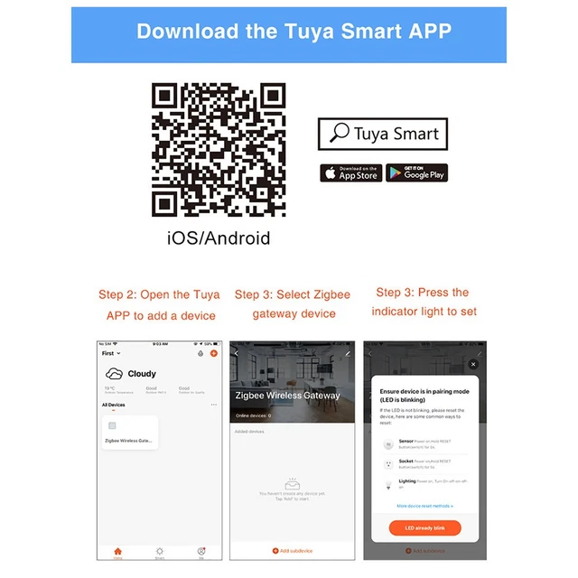 WATER LEAK SENSOR Water Alarm Sensor IP67 Waterproof PC+ABS Material ...