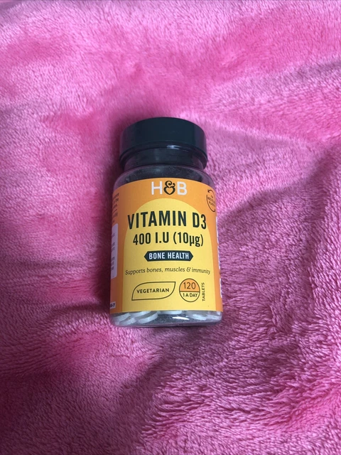 H&B VITAMIN D3 400 I.U 10 ug 120 Tablet BBE Apr 2025 . £5.90 - PicClick UK
