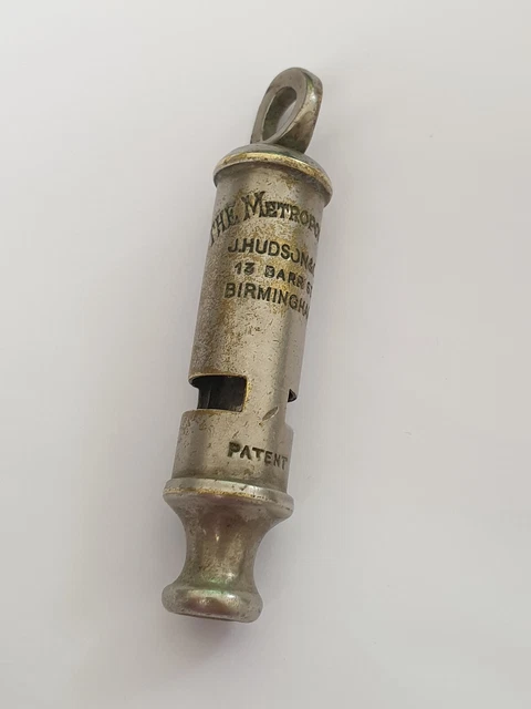 ANTIQUE THE METROPOLITAN Whistle J Hudson & Co 13 Barr st circa 1908 £ ...