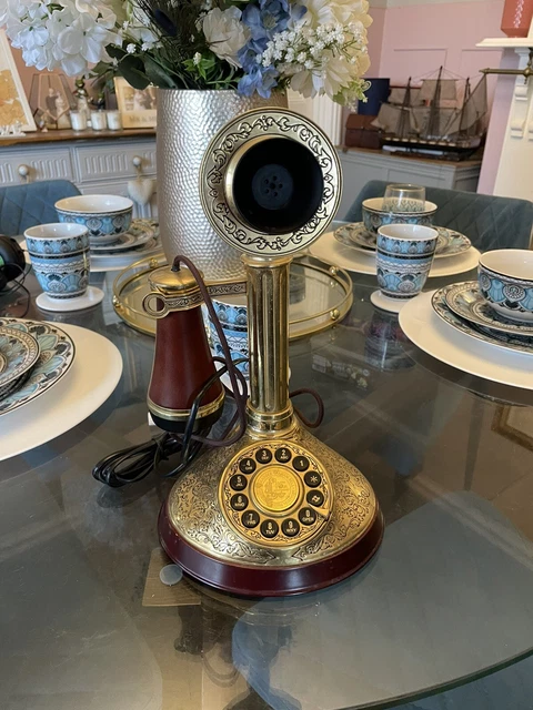 FRANKLIN MINT ALEXANDER Graham Bell Candlestick Telephone 150th ...