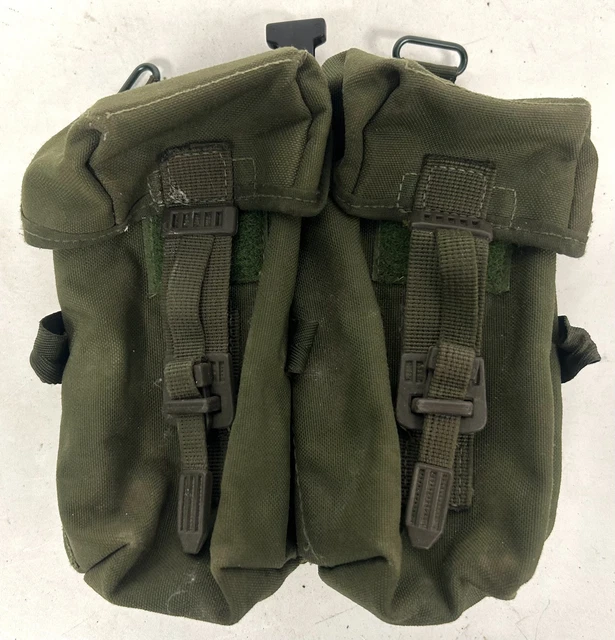 BRITISH MILITARY ISSUE Green PLCE Webbing Empty Magazine Storage Right ...