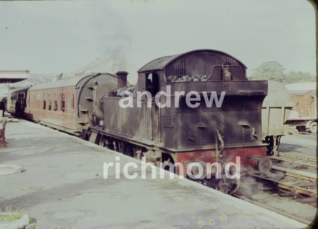 CARDIGAN STATION EX GWR Loco 4558 circa 1960 Original 35mm Slide ...