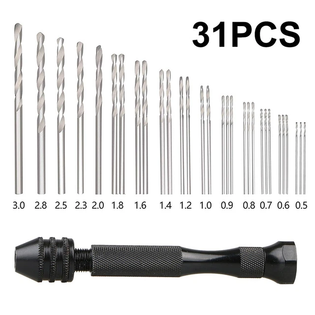 MINI FORET PERCEUSE main Noir Outil Pi ces Pr cision Rotatif Bits ...