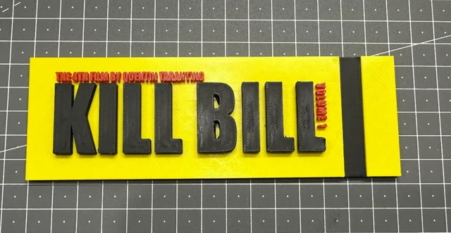 KILL BILL LOGO - 3D Printed Sign Stand £9.89 - PicClick UK